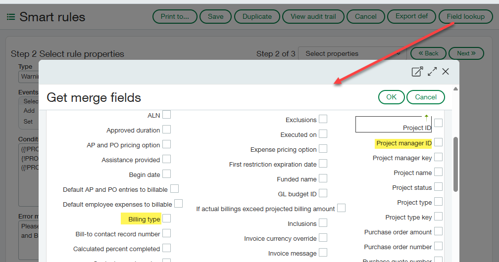 How to Create a Smart Rule to Enforce Required Fields on a Project in Sage Intacct